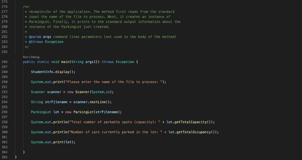 Solved Task 3. Complete / revise the ParkingLot class. For | Chegg.com