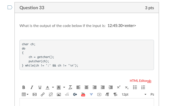 Solved Question 31 3 pts What is the output of each of the | Chegg.com