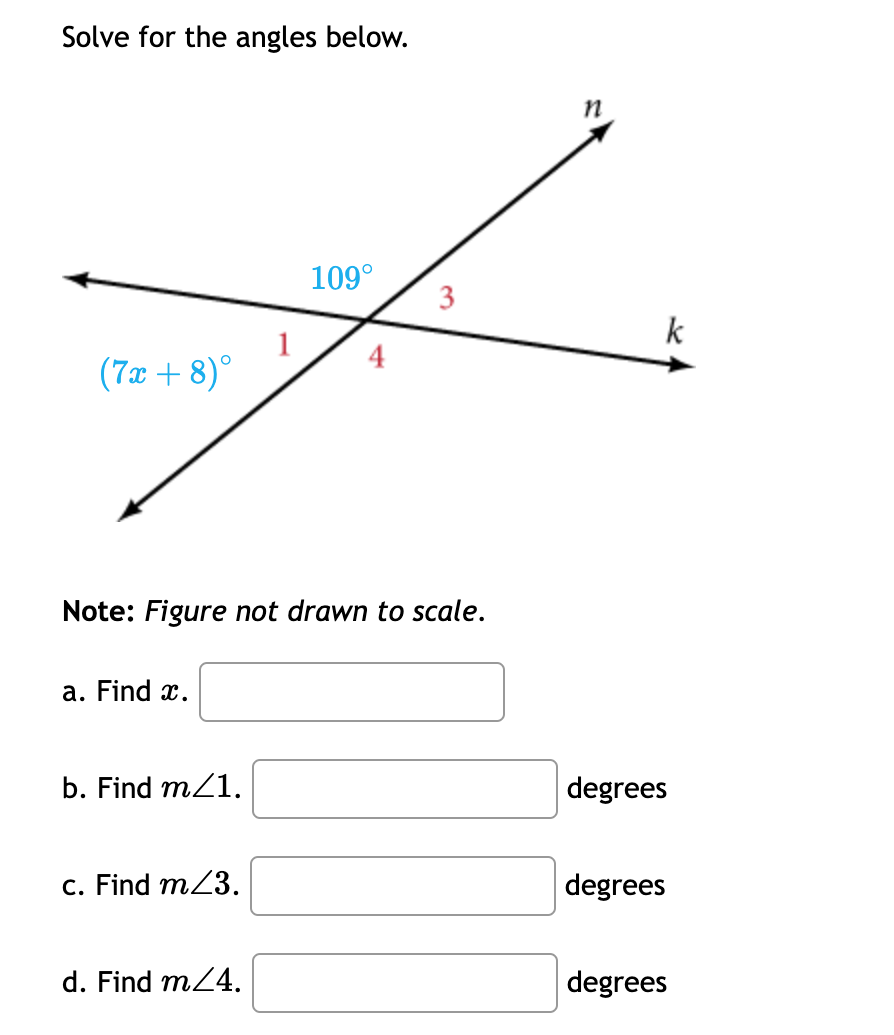 Solved Solve for the angles below. | Chegg.com