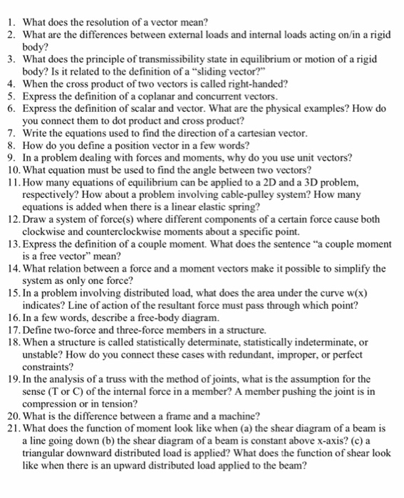 Solved 1. What does the resolution of a vector mean? 2. What | Chegg.com