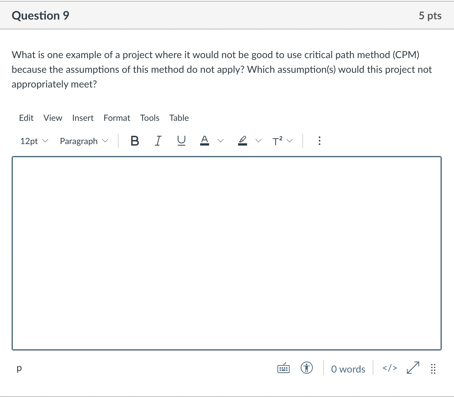 Solved What is one example of a project where it would not | Chegg.com