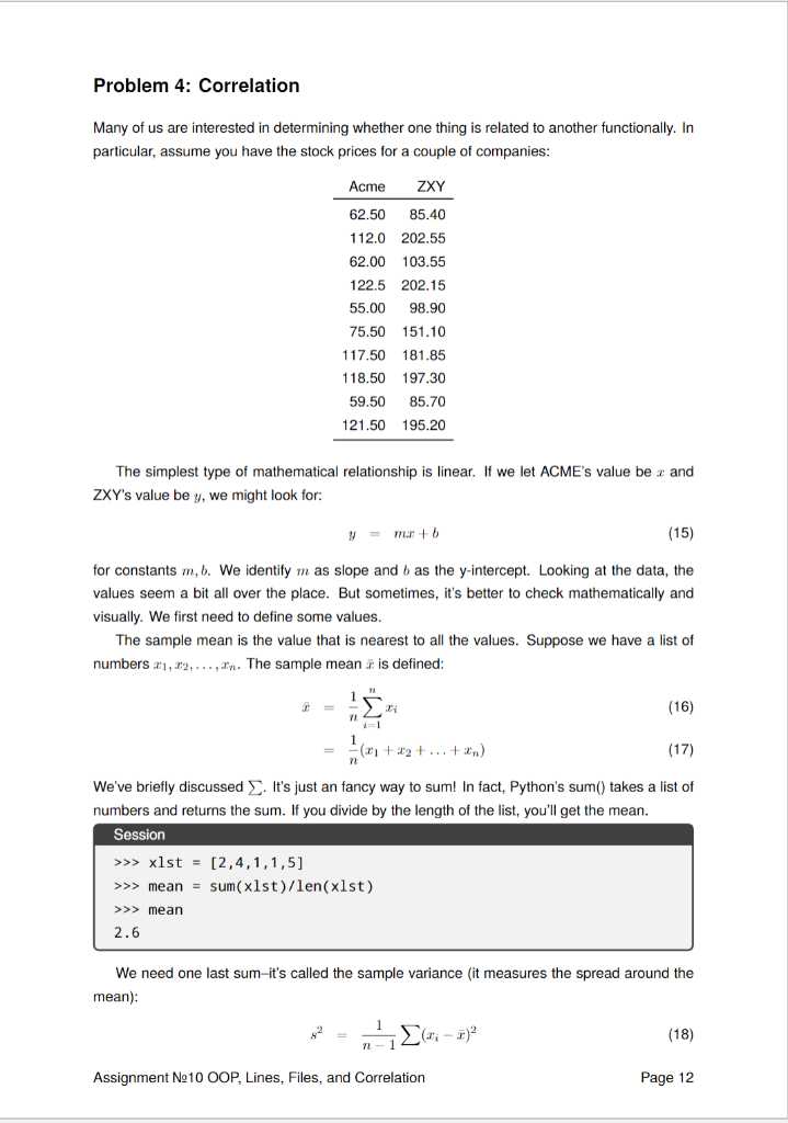 Solved Problem 4: Correlation Many of us are interested in | Chegg.com