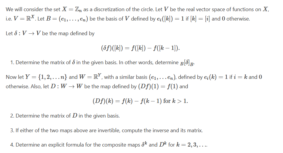We will consider the set X=Zn as a discretization of | Chegg.com