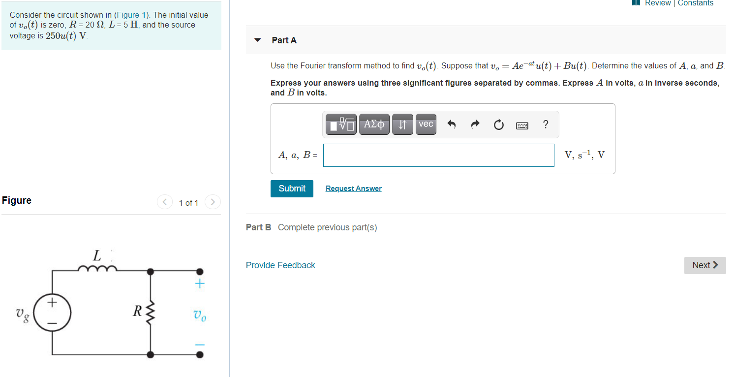 Solved Review Constants Consider the circuit shown in | Chegg.com
