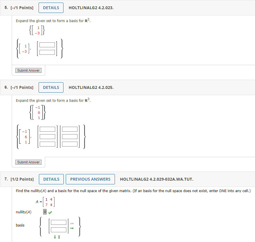 Solved Expand the given set to form a basis for R2. | Chegg.com