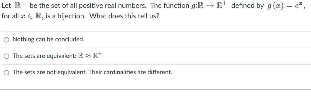 Solved Let R+be the set of all positive real numbers. The | Chegg.com