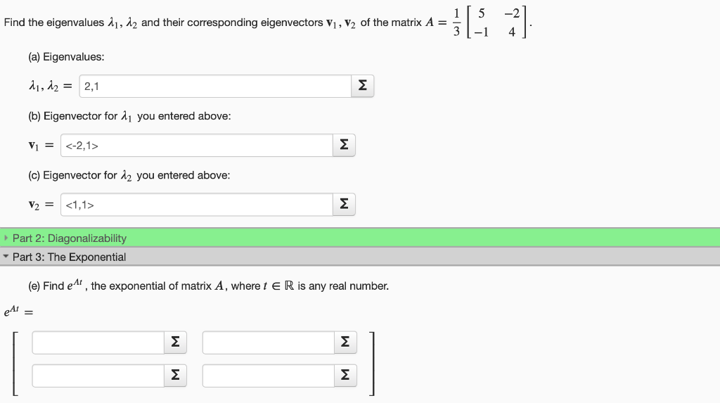 Solved Find the eigenvalues λ1,λ2 and their corresponding | Chegg.com