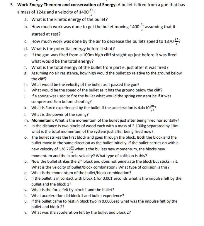 Solved Work-Energy Theorem and conservation of Energy: A | Chegg.com