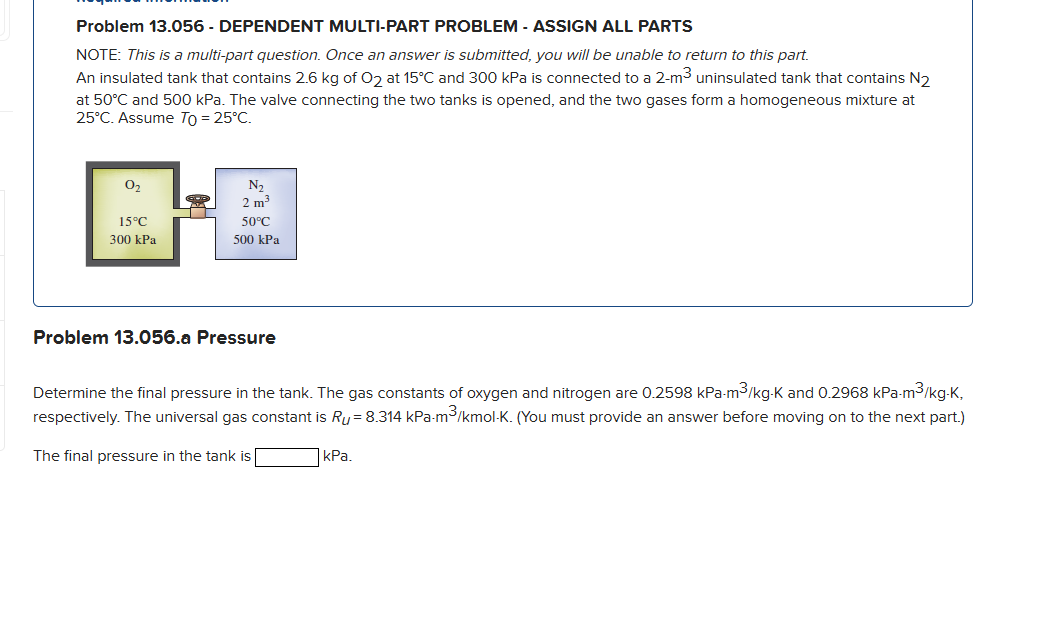 Solved Problem 13.056 - DEPENDENT MULTI-PART PROBLEM - | Chegg.com