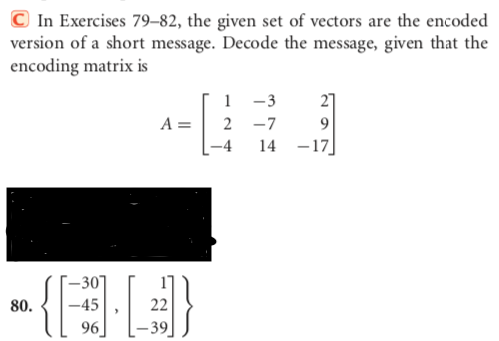 Solved In Exercises 79-82, the given set of vectors are the | Chegg.com