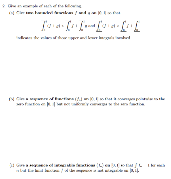 Solved 2. Give an example of each of the following. (a) Give | Chegg.com