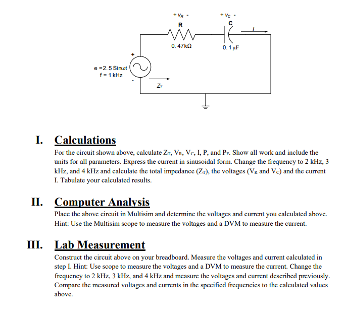 Solved by an EXPERT II. ﻿Computer AnalvsisPlace the above circuit in ...