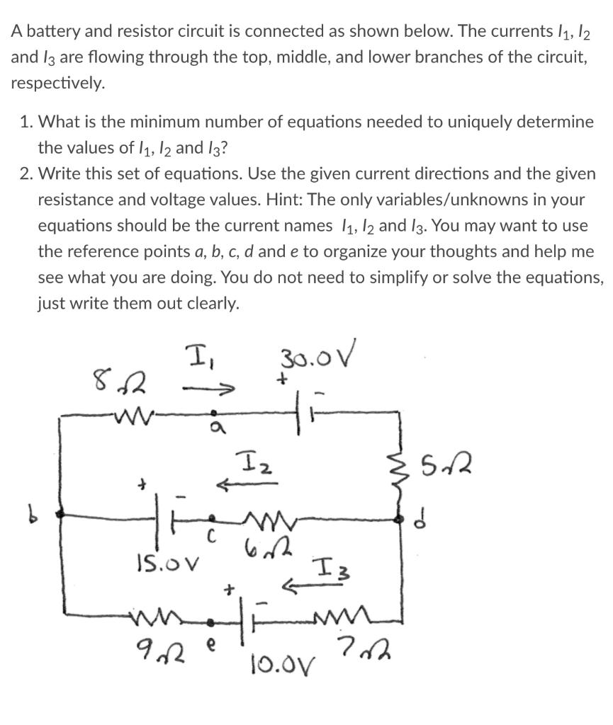 Solved A battery and resistor circuit is connected as shown | Chegg.com