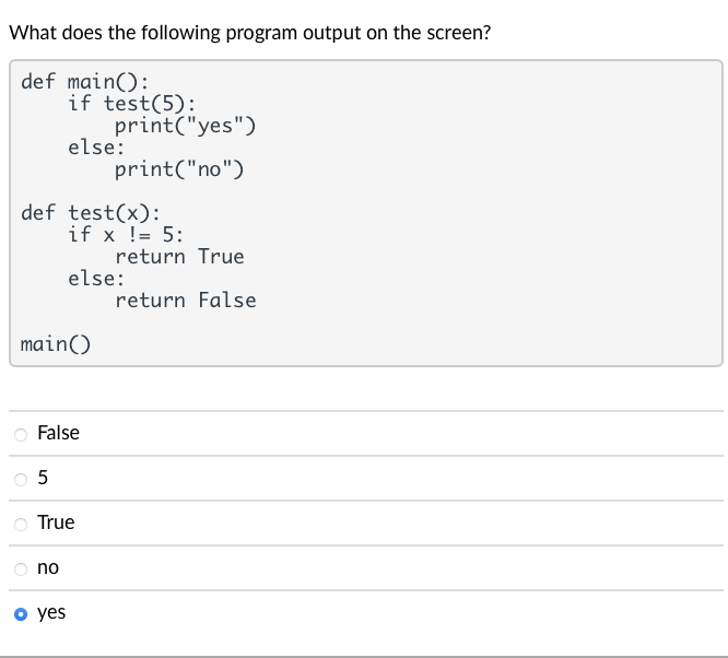 Solved What does the following program output on the | Chegg.com