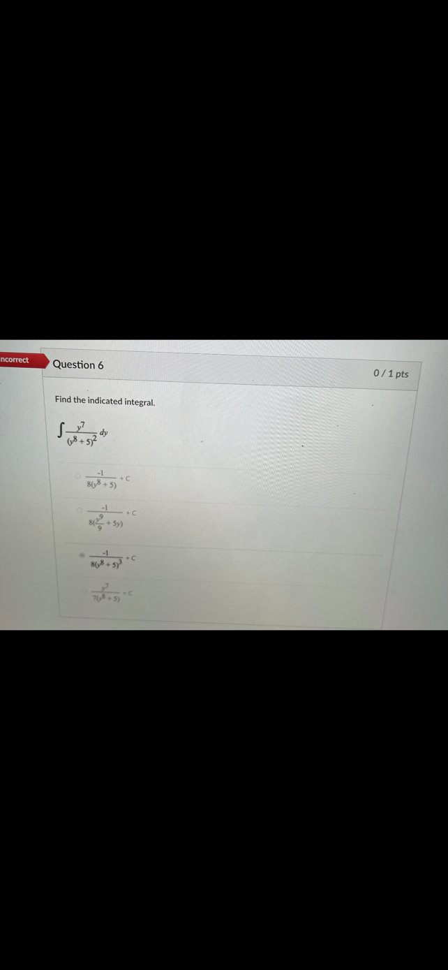 Solved Incorrect Question 6 0/1 pts Find the indicated | Chegg.com Solved Incorrect Question 6 0/1 pts Find the indicated | Chegg.com