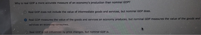 Solved Why is real GDP a more accurate measure of an | Chegg.com