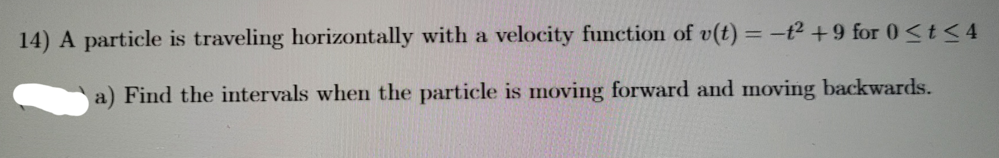 Solved b) Find the total distance travelled by the particle | Chegg.com