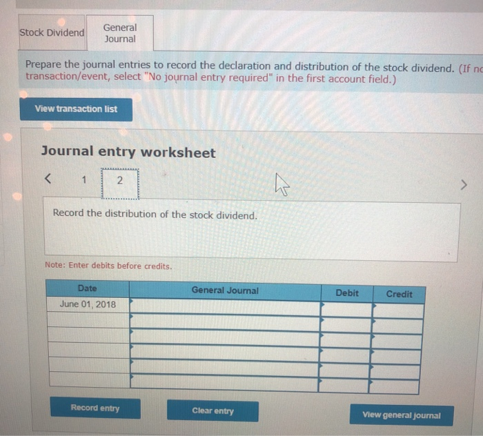 Solved 10 Exercise 18-19 Stock dividend [LO18-8] The | Chegg.com