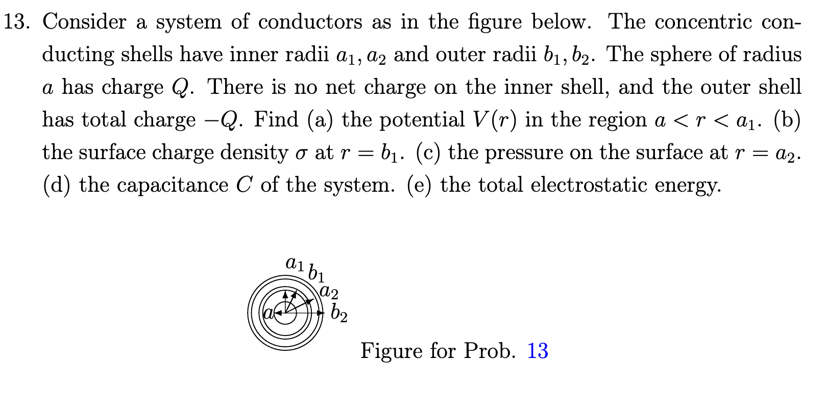 Solved 3. Consider a system of conductors as in the figure | Chegg.com