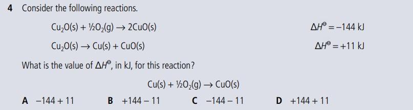 [Solved]: 4 Consider the following reactions. \[ \begin{ar