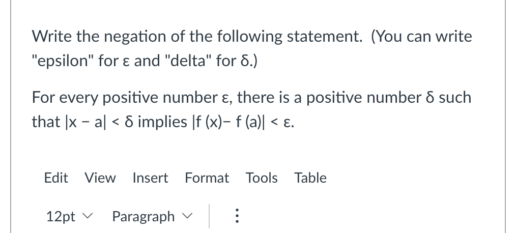 Solved Write The Negation Of The Following Statement You
