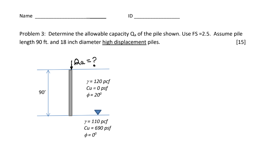 Solved Problem 3: Determine the allowable capacity Qa of the | Chegg.com