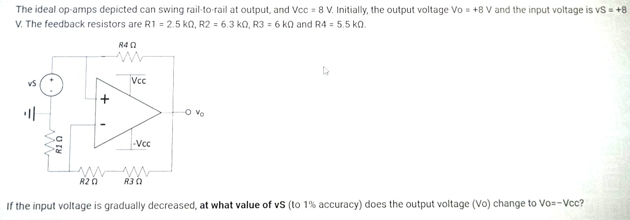 Solved The ideal op-amps depicted can swing rail-to-rail at | Chegg.com
