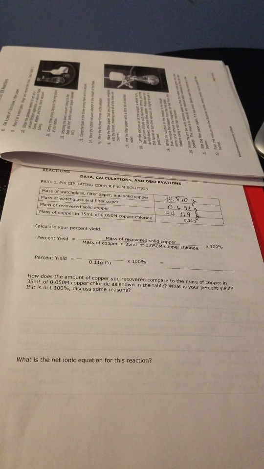 Solved DATA, CALCULATIONS, AND OBSERVATIONS PART 1. | Chegg.com