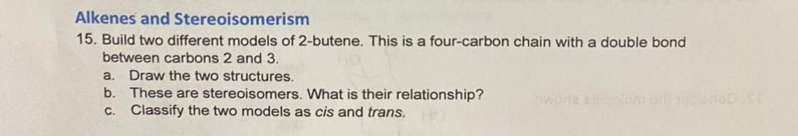 Solved Fischer Projections 13. Build a model of 2-butanol. | Chegg.com