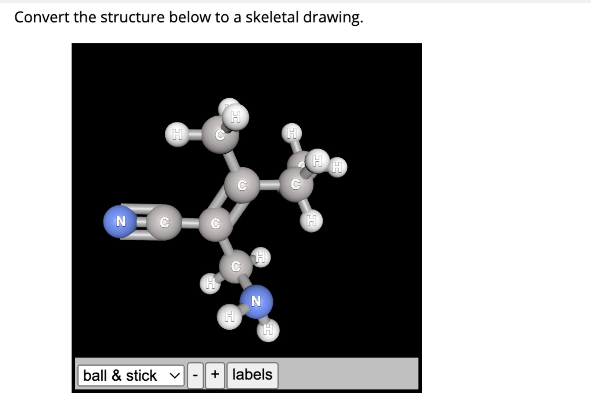 Solved Convert the structure below to a skeletal drawing. | Chegg.com