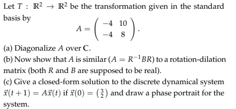 Solved Let T:R2→R2 be the transformation given in the | Chegg.com