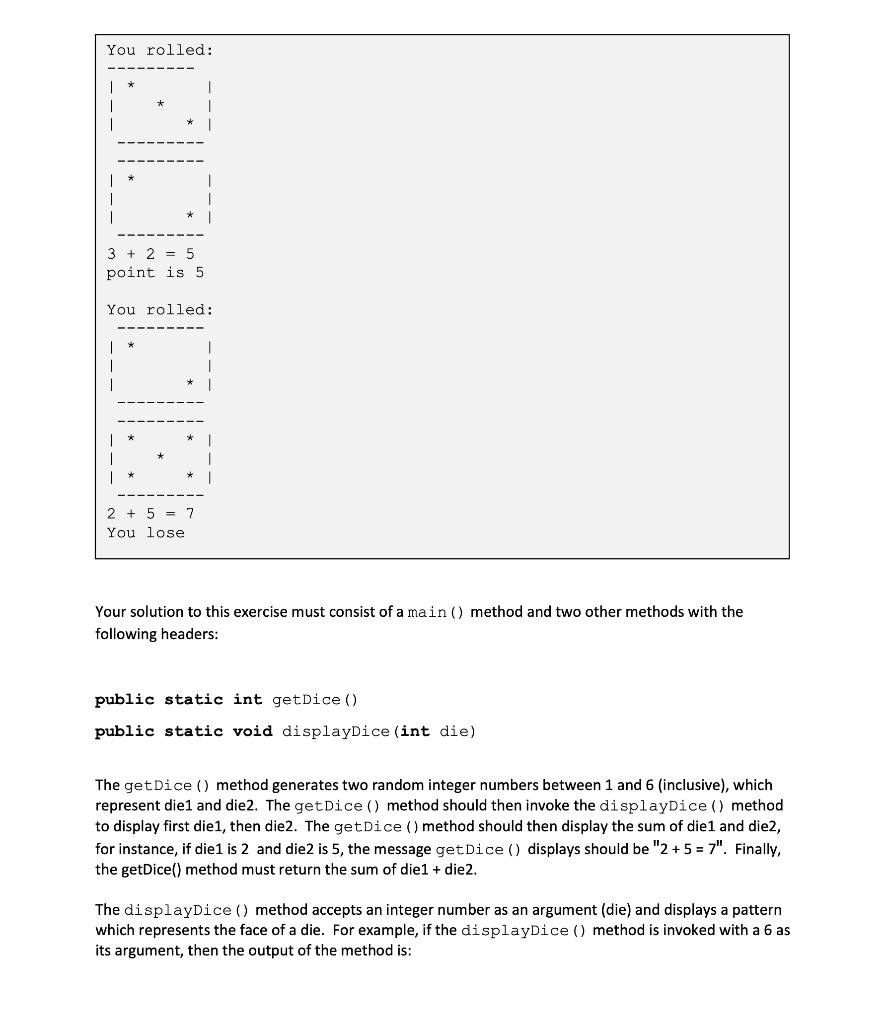 Solved GameOfCraps (20 points): Craps is a popular dice game | Chegg.com