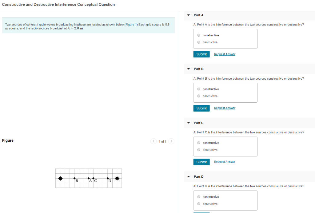 Solved Constructive and Destructive Interference Conceptual | Chegg.com