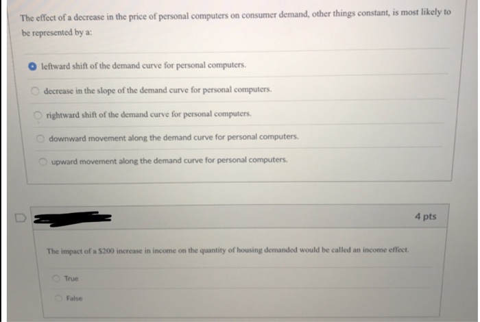 Solved The effecet of a decrease in the price of personal | Chegg.com