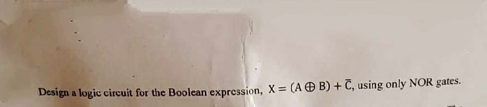 Solved Design a logic circuit for the Boolean expression, | Chegg.com