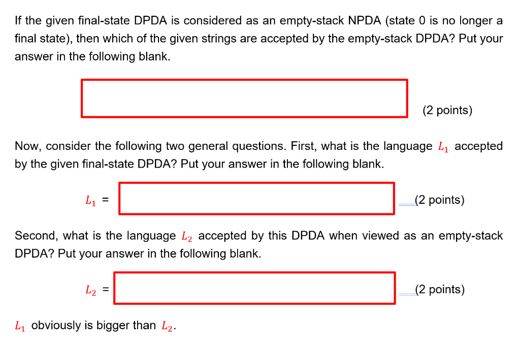 Solved 3. (8 points) Given the following final-state DPDA, | Chegg.com