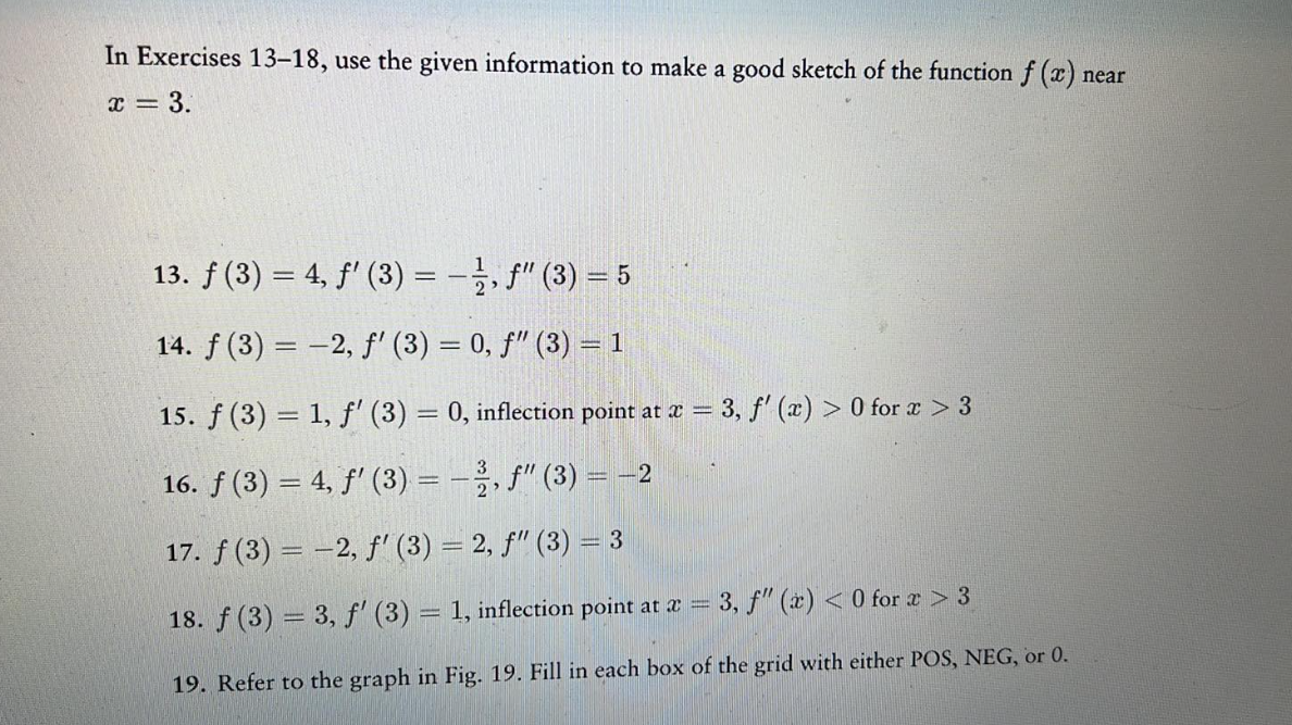 Solved In Exercises 13-18, use the given information to make | Chegg.com