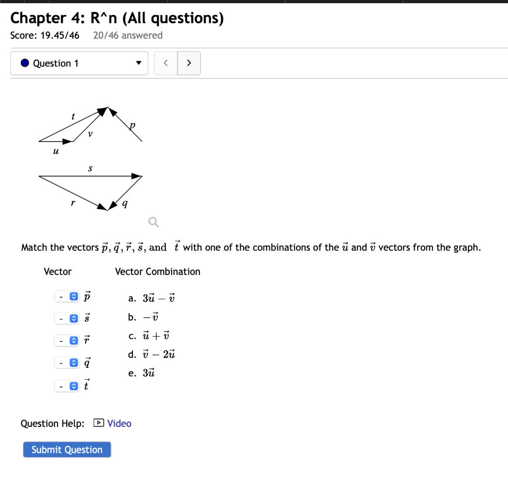 Solved Chapter 4: R∧n (All questions) Score: 19.45/46 20/46 | Chegg.com