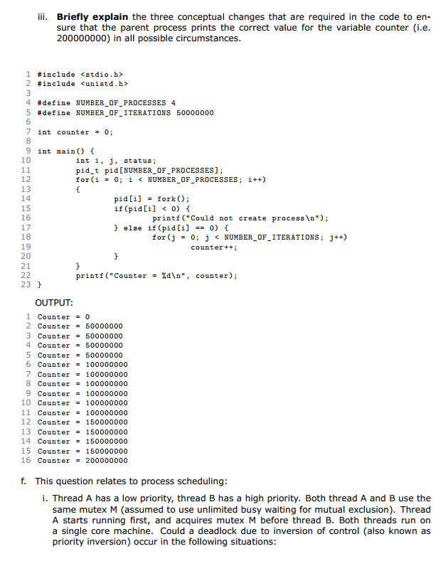 Solved e. The code below is meant to increment the variable | Chegg.com