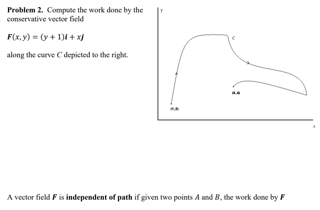 Solved Problem 2. Compute the work done by the conservative | Chegg.com