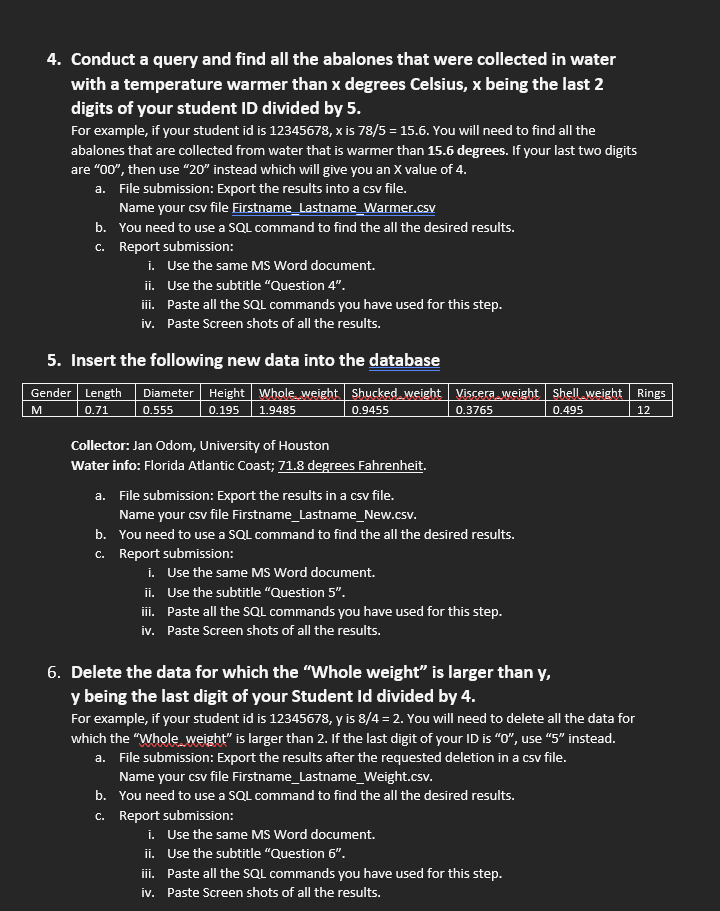 Solved Project Tasks To satisfy the research team's | Chegg.com