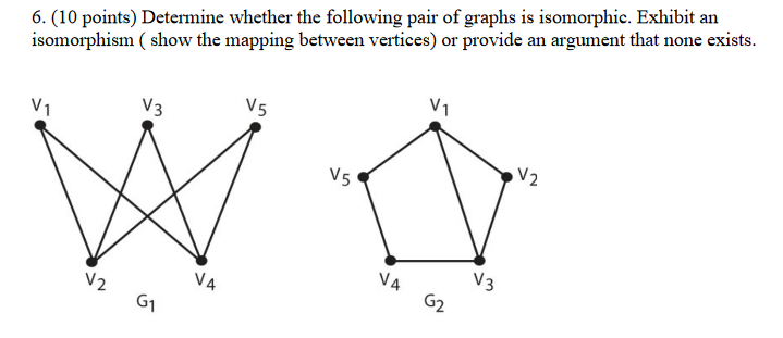 Solved 6 10 Points Determine Whether The Following Pair
