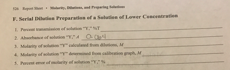 Solved MOLARITY, DILUTIONS, AND PREPARING SOLUTIONS Can | Chegg.com