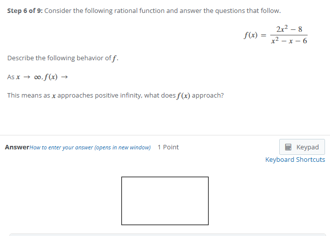Solved Consider the following rational function and answer | Chegg.com
