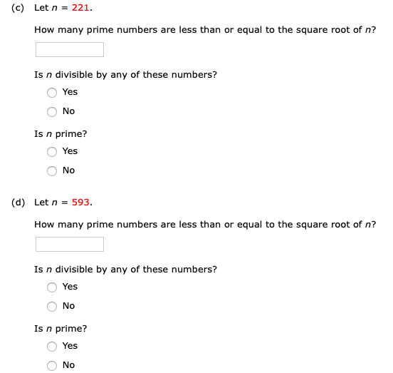 Solved Use the test for primality to determine whether the | Chegg.com