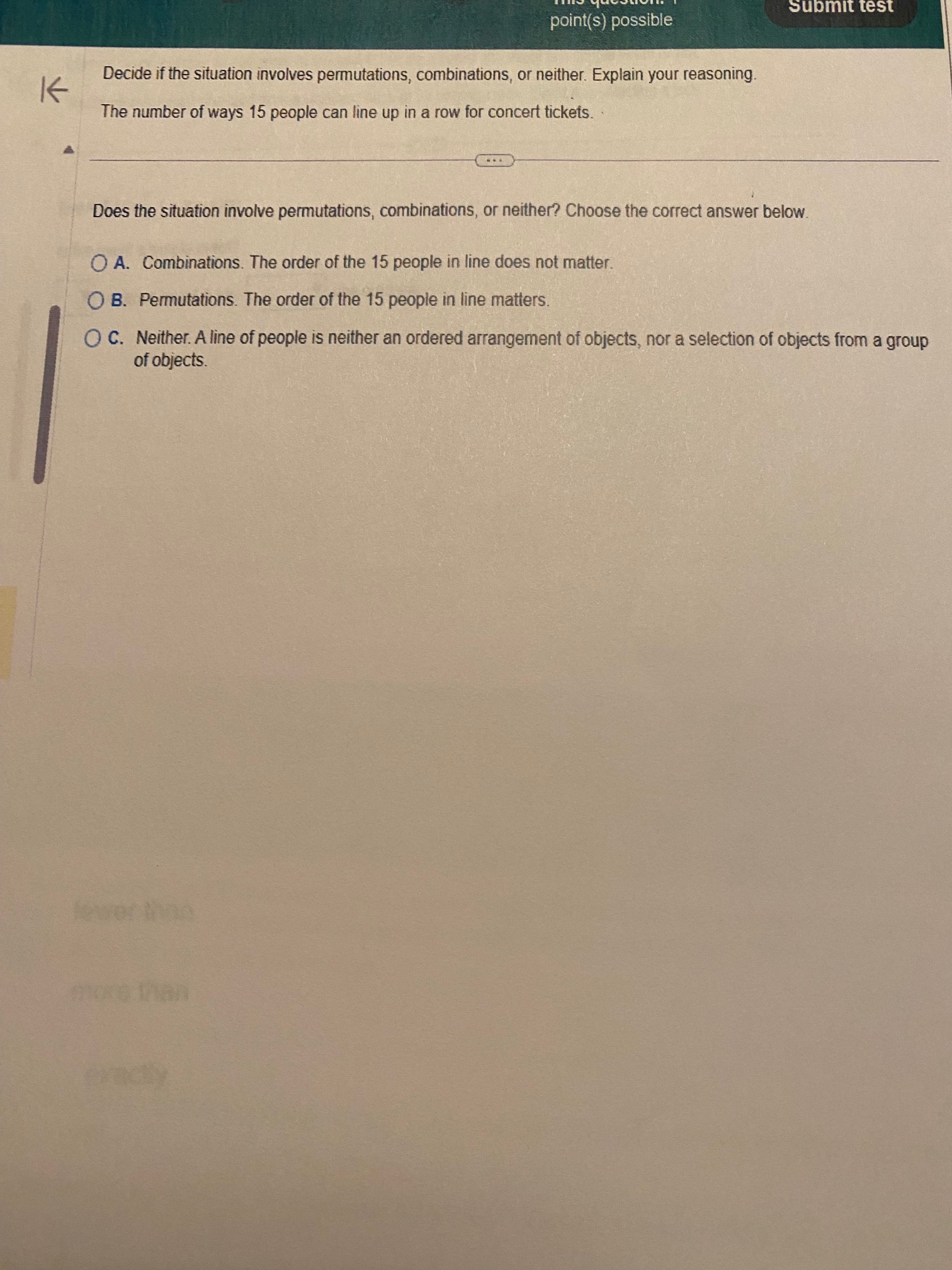 Solved Decide if the situation involves permutations, | Chegg.com