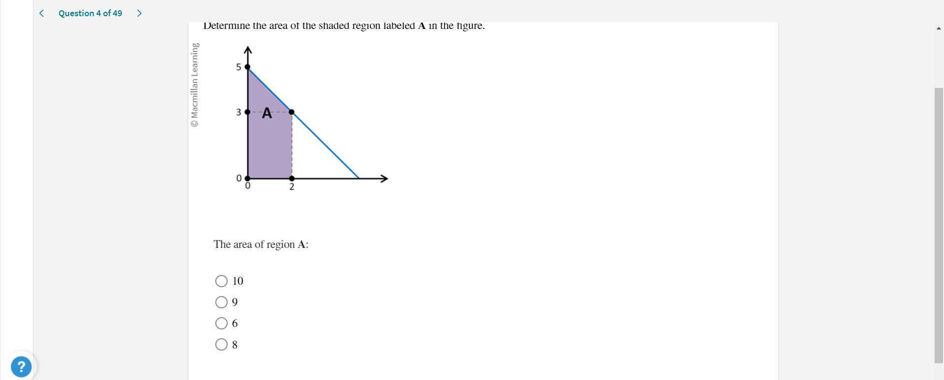 Solved Q1: Determine the area of the shaded region labeled A | Chegg.com