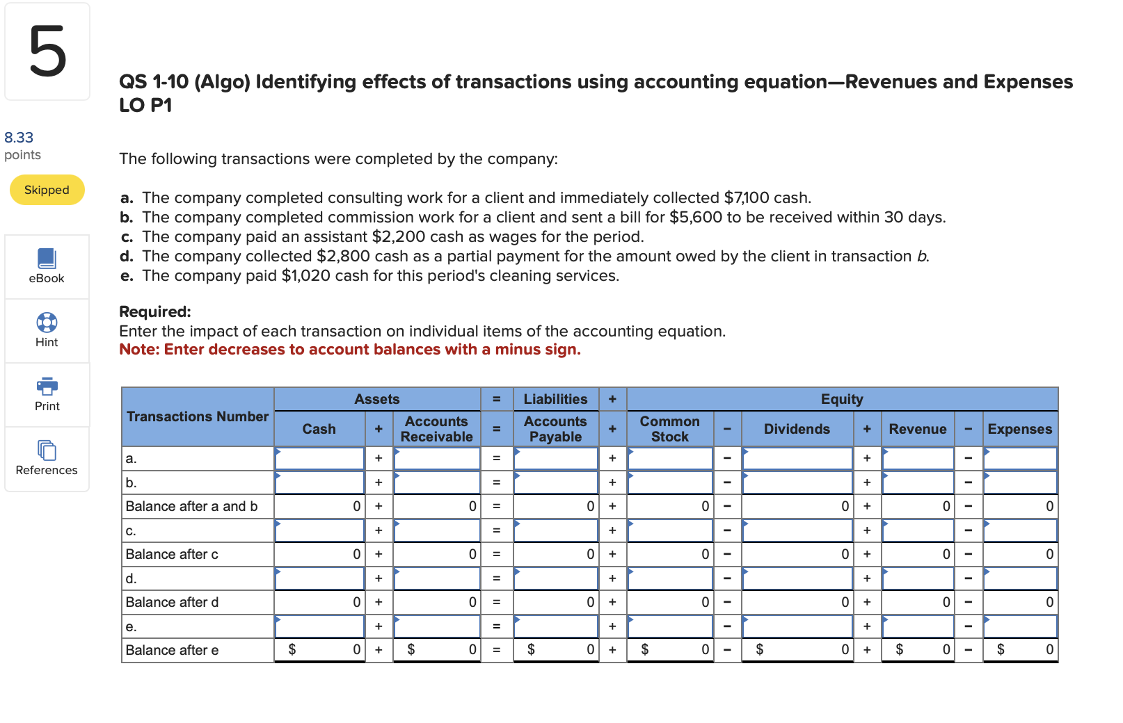 Solved Qs 1 10 Algo ﻿identifying Effects Of Transactions