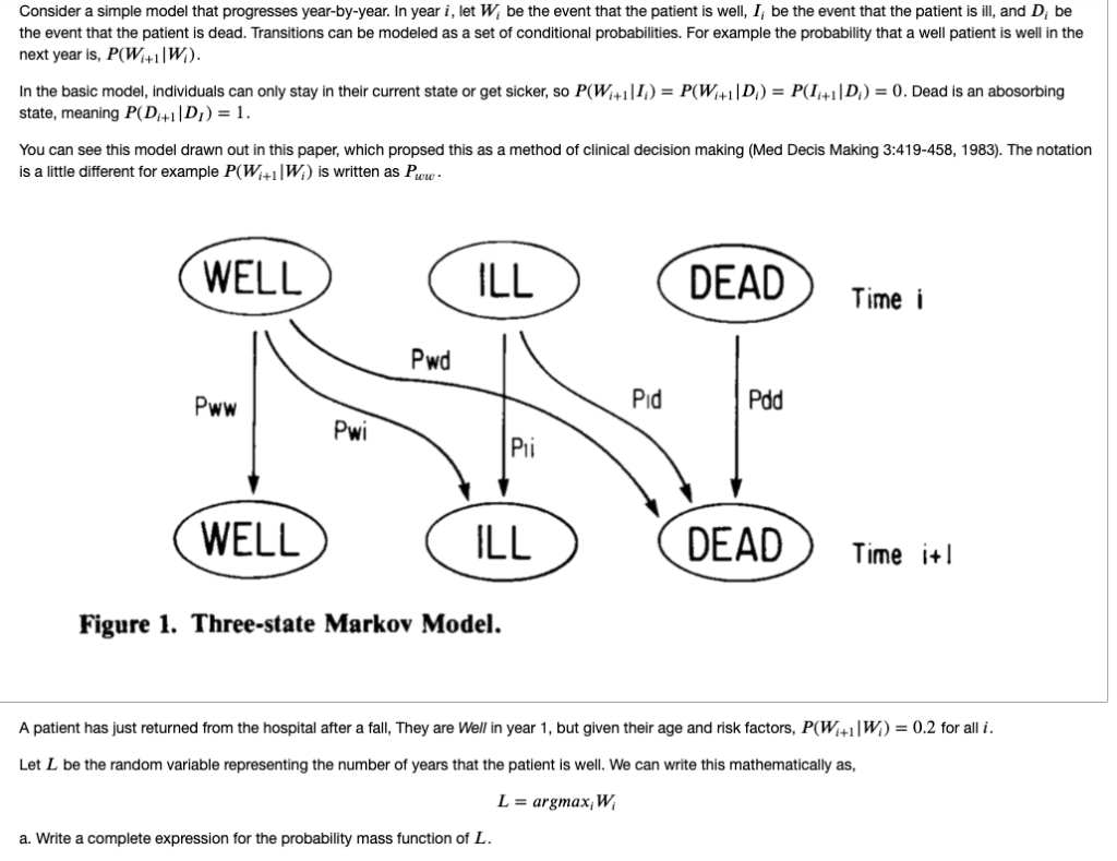 Solved Consider a simple model that progresses year-by-year. | Chegg.com
