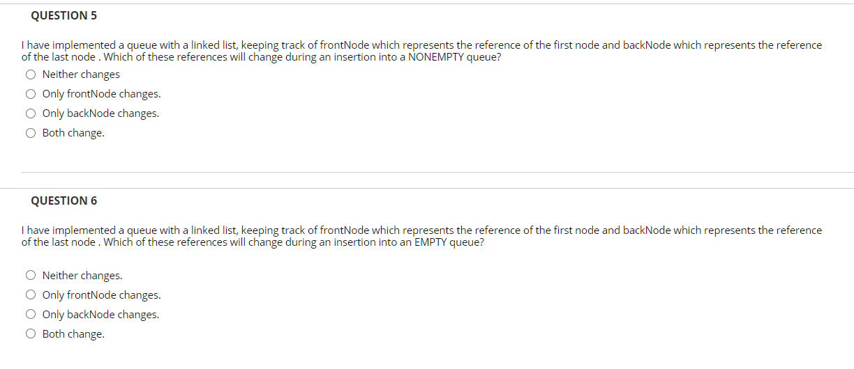 Solved Question 5 I Have Implemented A Queue With A Linked 4719